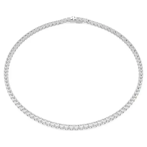 SWAROVSKI Tennis Necklace With Round-cut Crystals - White