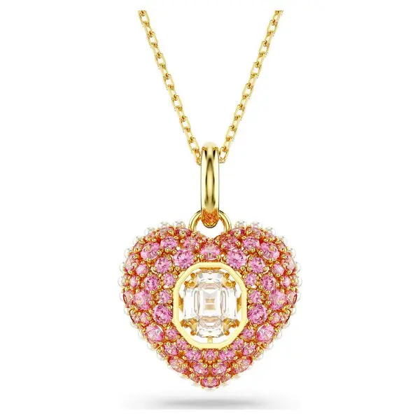 SWAROVSKI Idyllia Pendant Necklace With Floral Crystal Motif - Pink