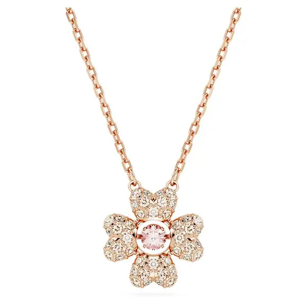 SWAROVSKI Idyllia Pendant Necklace With Floral Crystal Motif - White