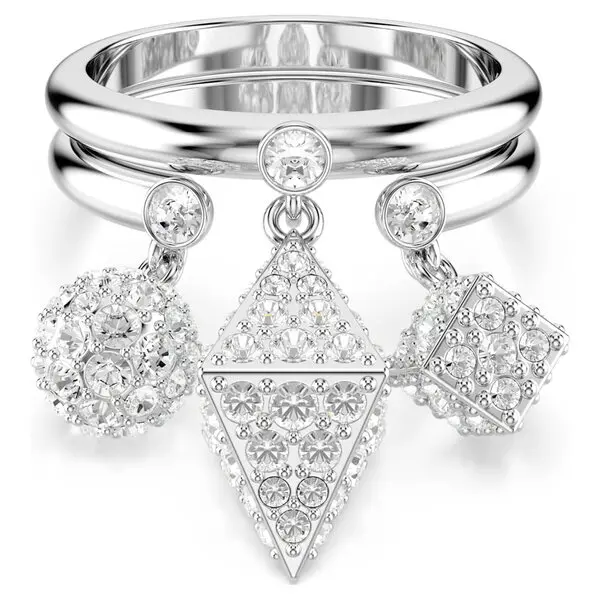 SWAROVSKI Dextera Crystal Ring With Rhodium Flash Technique - White
