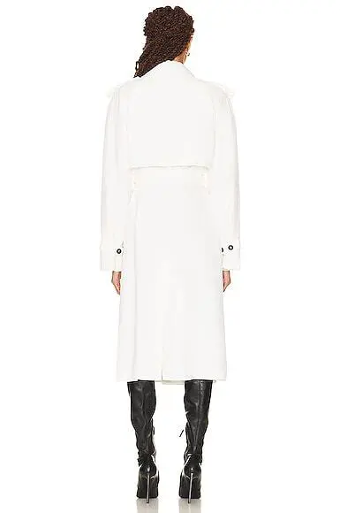 TOM FORD Twill Trench Coat In White