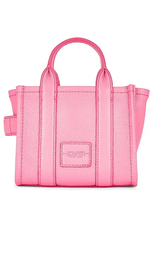 Marc Jacobs Leather Micro Tote Bag In Pink