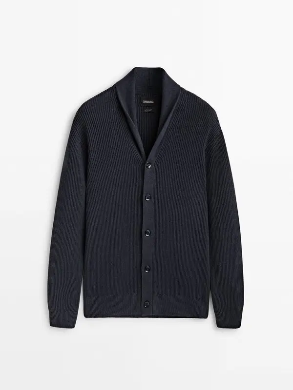 Massimo Dutti Textured Knit Cardigan Limited Edition