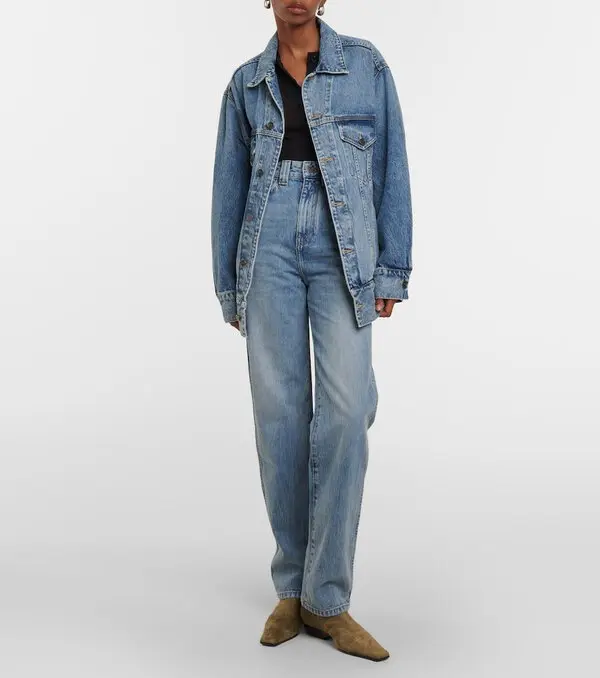 Khaite Grizzo Denim Trucker Jacket