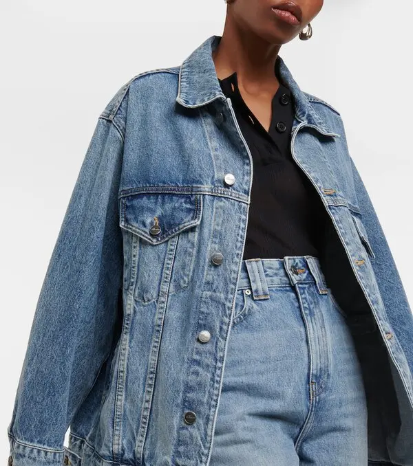 Khaite Grizzo Denim Trucker Jacket