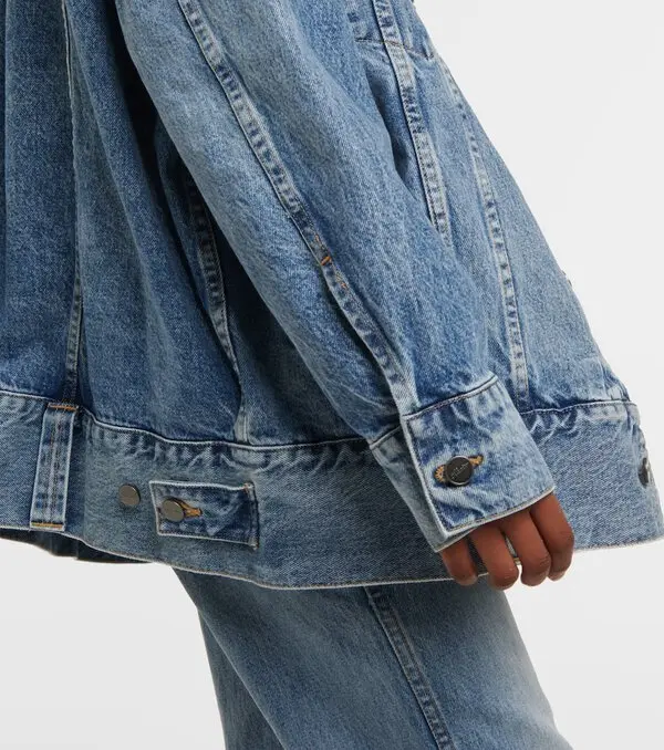 Khaite Grizzo Denim Trucker Jacket