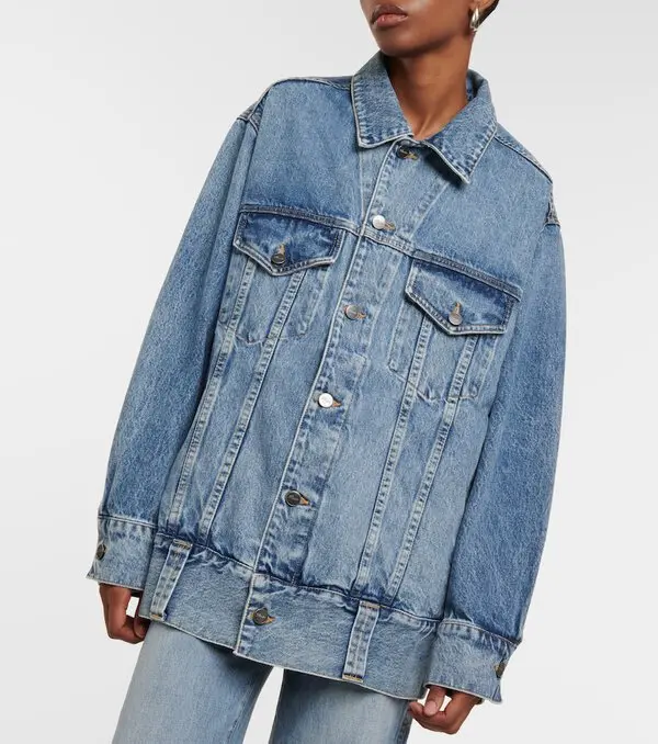 Khaite Grizzo Denim Trucker Jacket