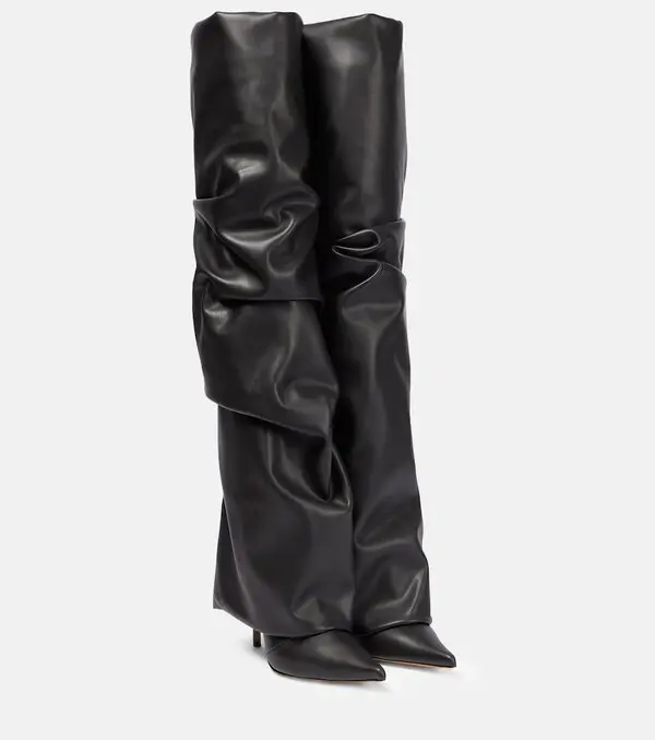 Alexandre Vauthier Grizzly Pointed Toe High Heel Boots - Black