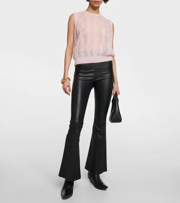 Amiri Openwork Alpaca And Mohair-blend Vest