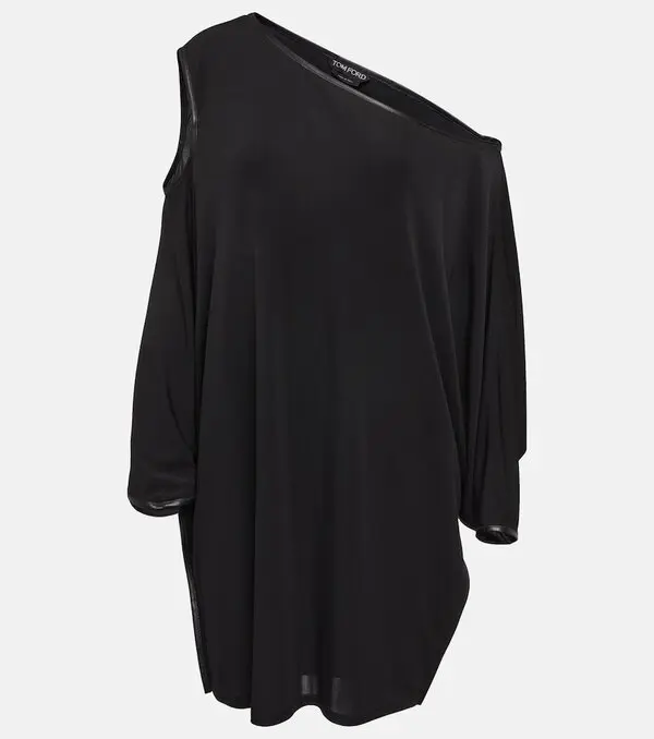 TOM FORD Draped Crêpe Jersey Minidress - Pink