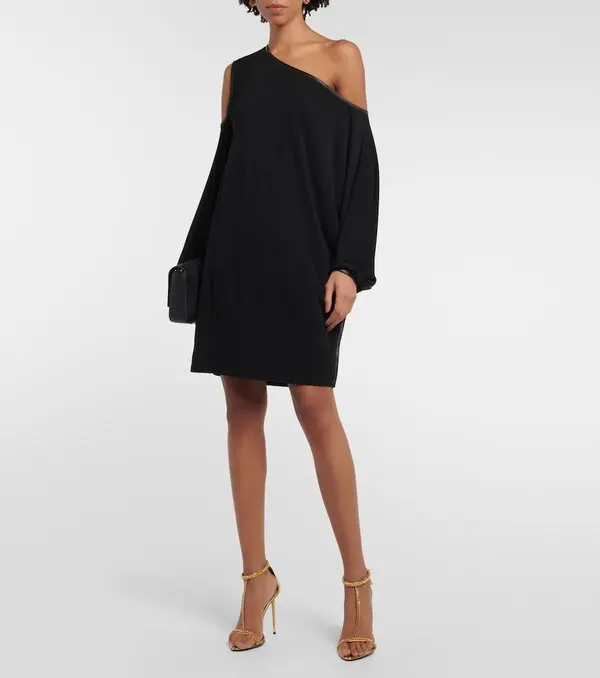 TOM FORD Draped Crêpe Jersey Minidress