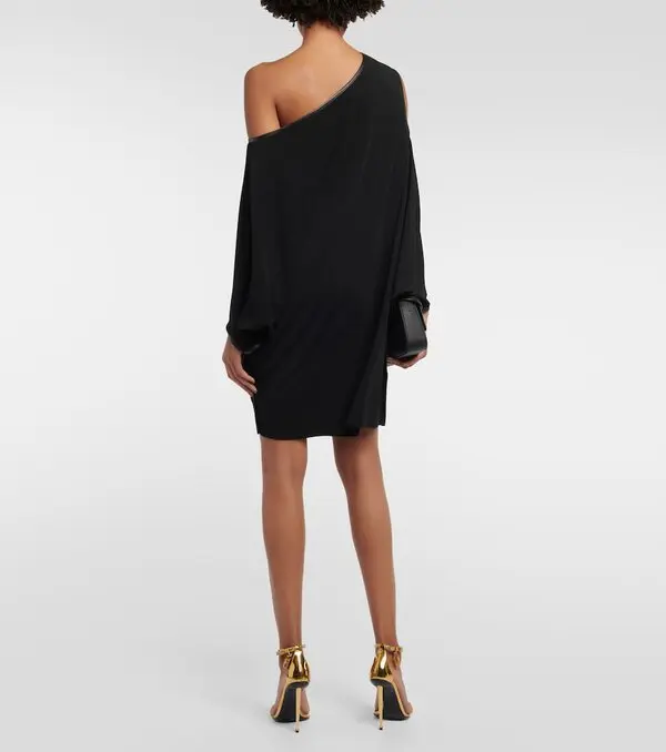 TOM FORD Draped Crêpe Jersey Minidress - Pink