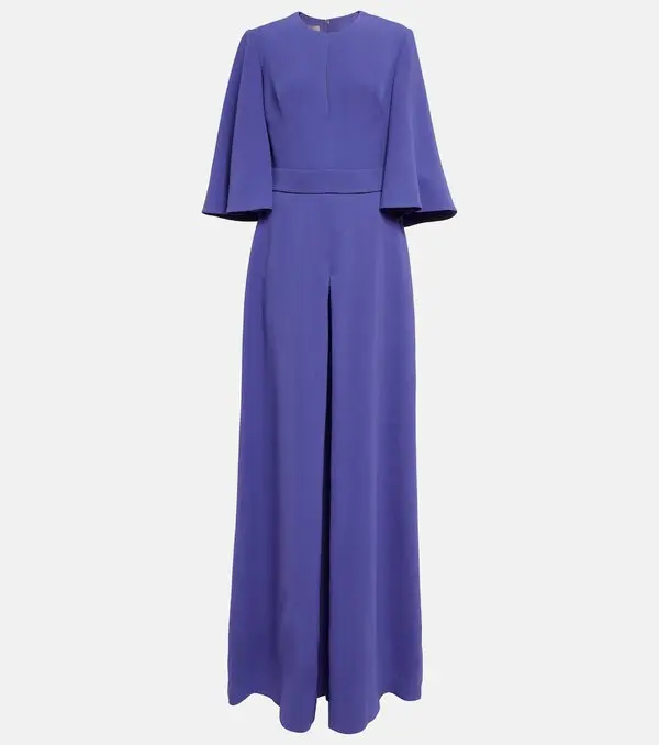 Elie Saab Crêpe Jumpsuit - Blue