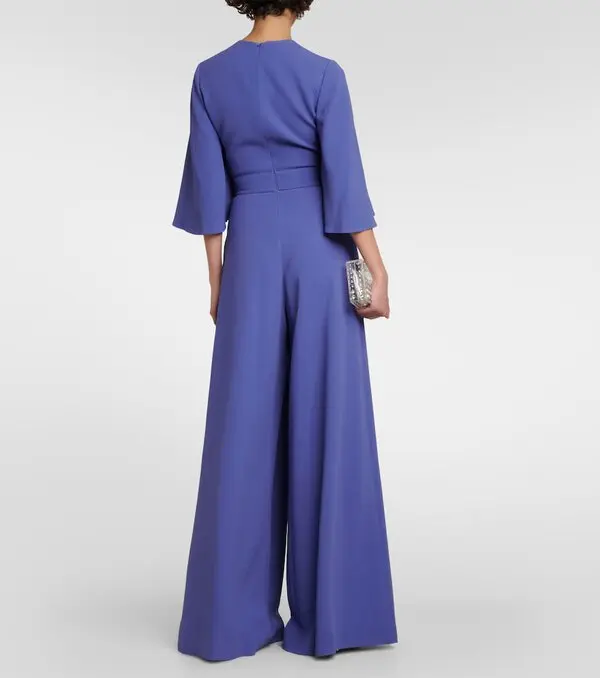 Elie Saab Crêpe Jumpsuit - Blue