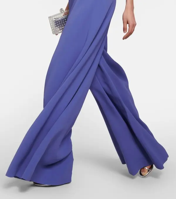 Elie Saab Crêpe Jumpsuit - Blue