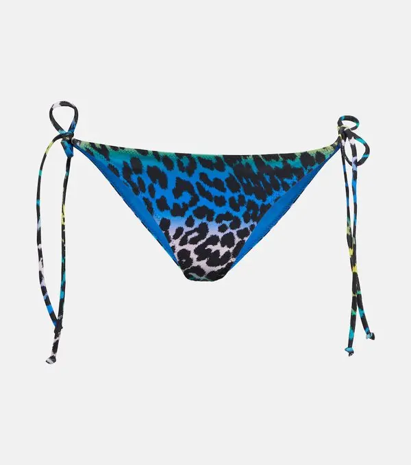 GANNI Leopard-print Bikini Bottom - Multicoloured