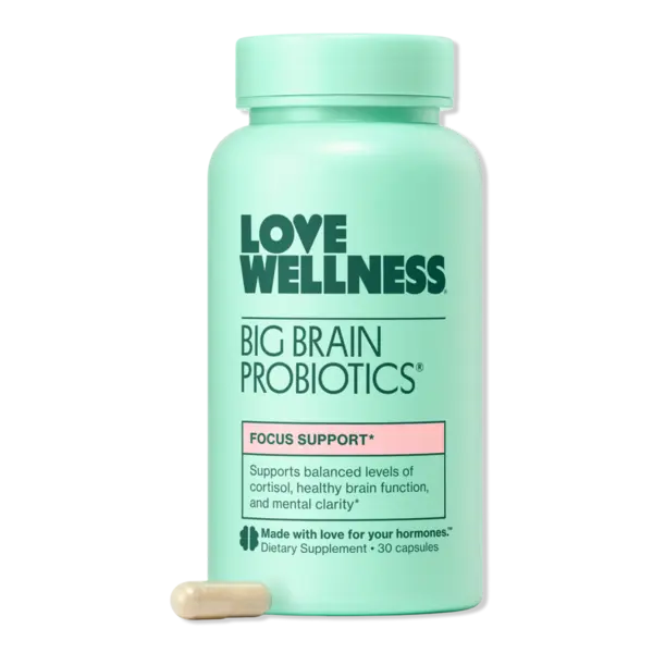 LOVE WELLNESS Big Brain Probiotics: Focus Support - One-color