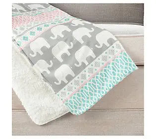 LUSH DECOR Elephant Sherpa Blanket