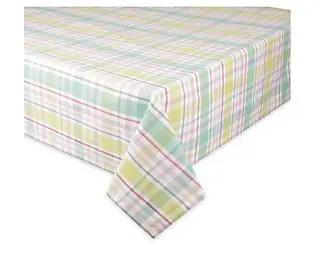 DESIGN IMPORTS 60 X 84 Spring Plaid Tablecloth - One-color