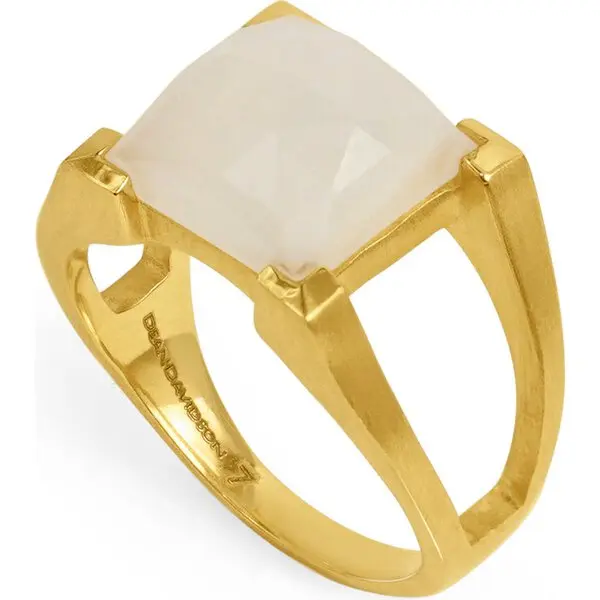 DEAN DAVIDSON Mini Plaza Moonstone Ring - Moonstone/gold