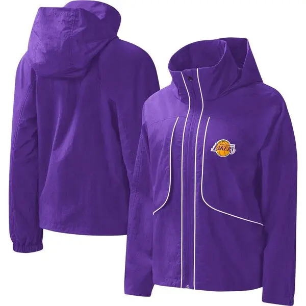 G-III 4HER BY CARL BANKS Los Angeles Lakers Last Shot Full-zip Hoodie - Purple