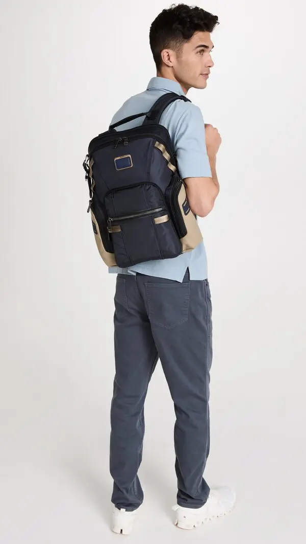 Tumi Alpha Bravo Navigation Backpack - Midnight Navy/khaki