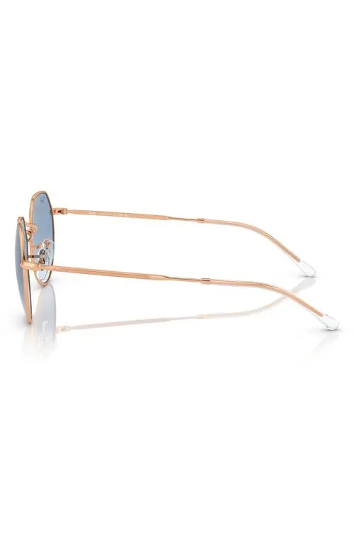 Ray-ban 55mm Irregular Sunglasses - Rose Gold