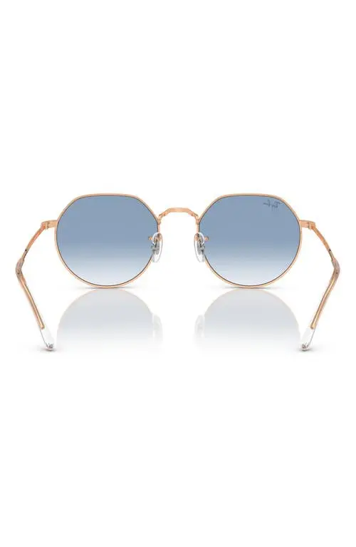Ray-ban 55mm Irregular Sunglasses - Rose Gold