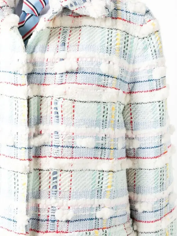 Thom Browne Madras Checked Tweed Blazer