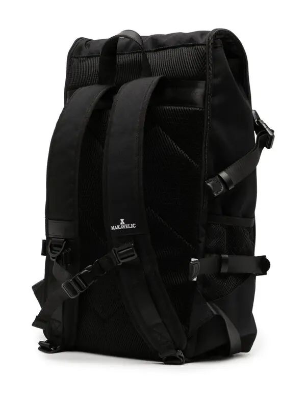 MAKAVELIC Multiple Pockets Logo-patch Backpack