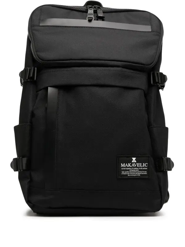 MAKAVELIC Multiple Patch Pockets Backpack - Black