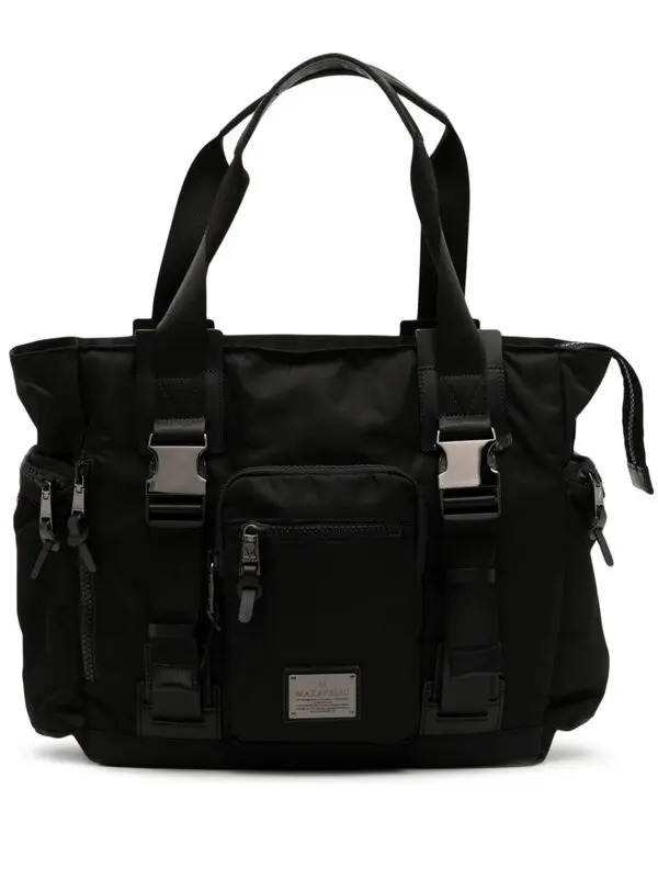MAKAVELIC Multiple Zip-fastening Pockets Tote Bag - Black