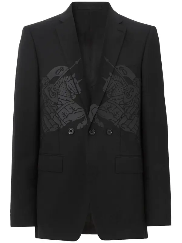 Burberry Graphic-print Wool-cotton Blazer