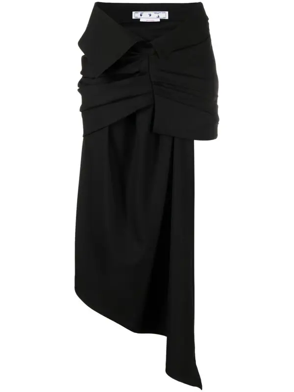 Off-White Box-pleat Asymmetric Skirt