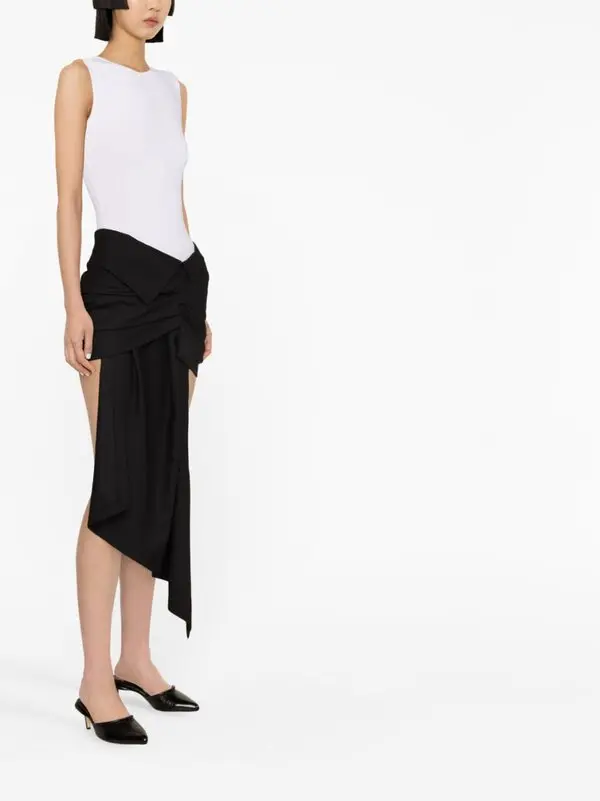 Off-White Box-pleat Asymmetric Skirt