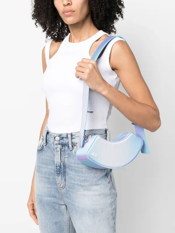 Gcds Comma Holographic Shoulder Bag - Purple