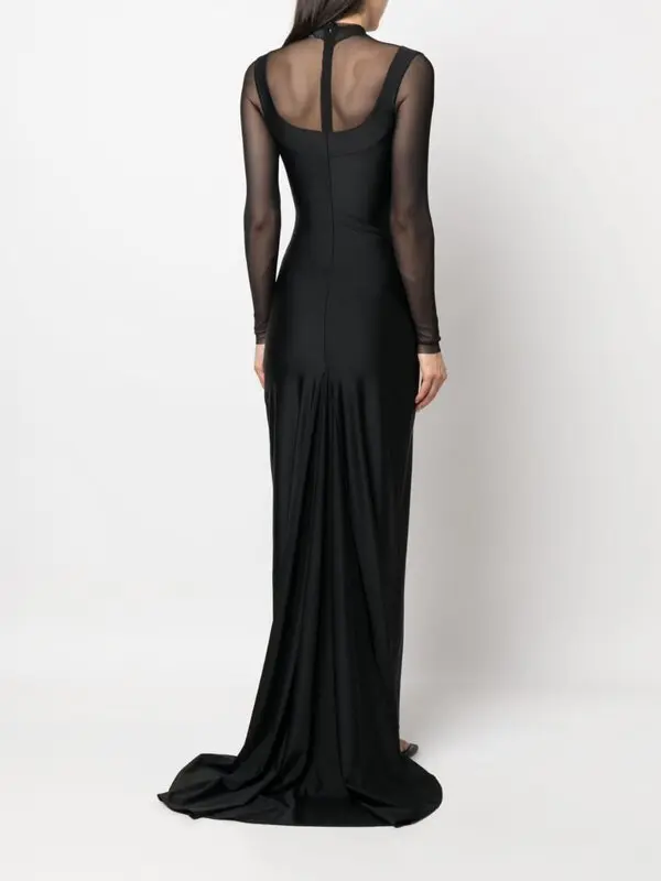 ATU BODY COUTURE Semi-sheer Gown - Black