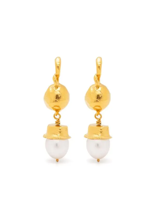 ALIGHIERI The Return To Innocence Pearl Drop Earrings - Gold