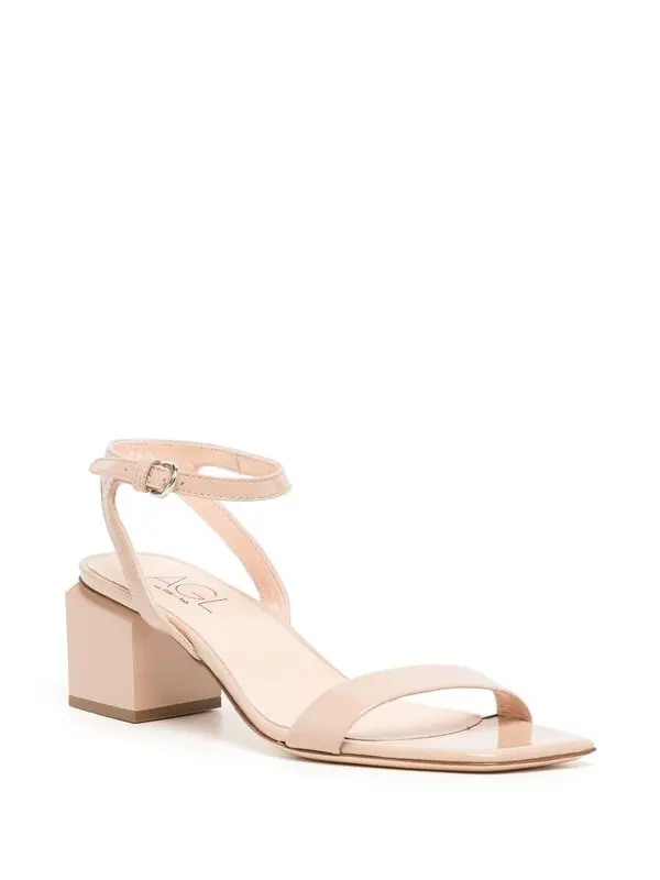 Agl Angie 60mm Leather Sandals - Neutrals