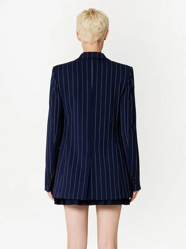 Ami Striped Single-breasted Blazer