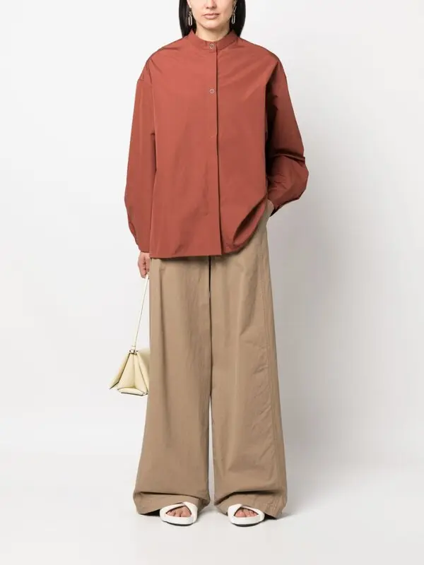 Studio Nicholson Cotton Long-sleeve Shirt - Brown