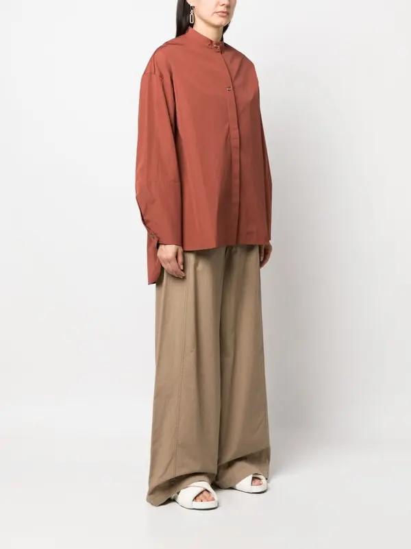 Studio Nicholson Cotton Long-sleeve Shirt - Brown