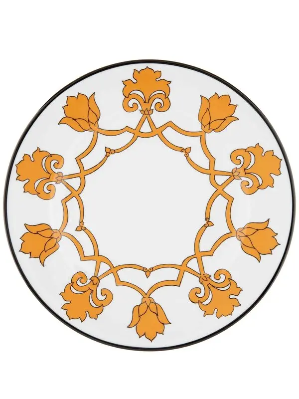 PINTO PARIS Jaipur Porcelain Dinner Plate - Orange