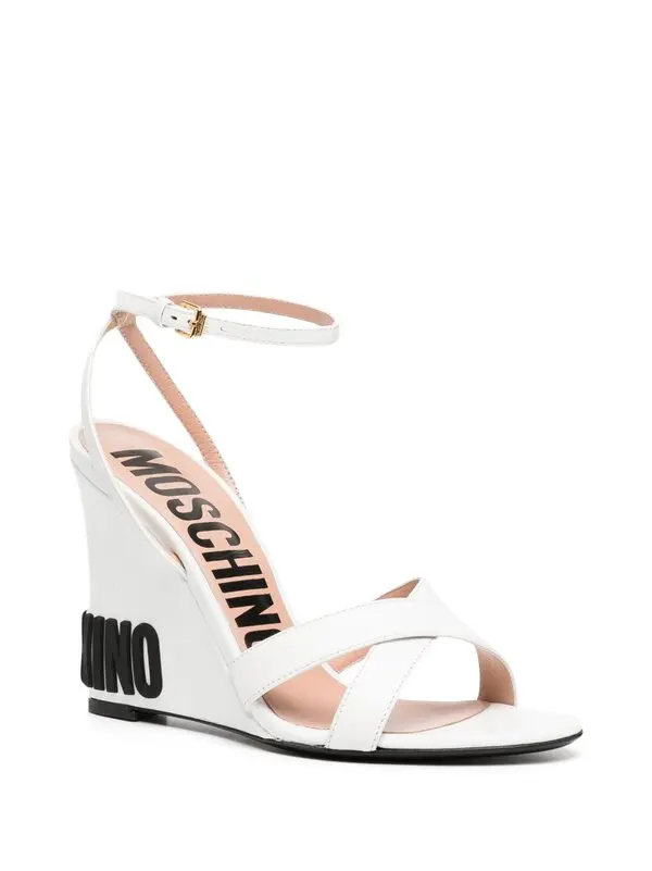 Moschino 90mm Wedge Heel Sandals