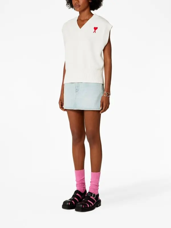 AMI Paris De Coeur V-neck Vest