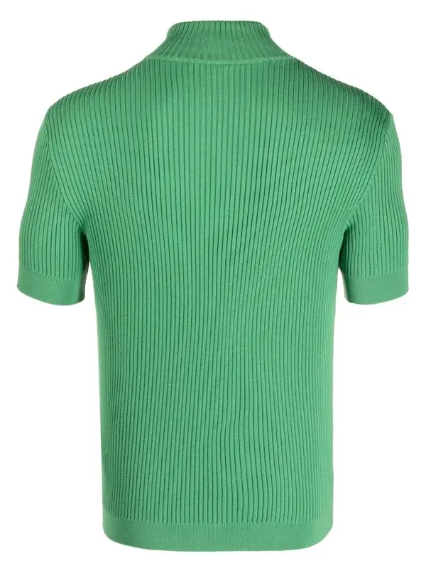 WINNIE N.Y.C Ribbed-knit Short-sleeve Jumper
