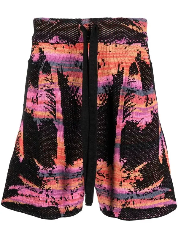 LANEUS Printed Bermuda Shorts