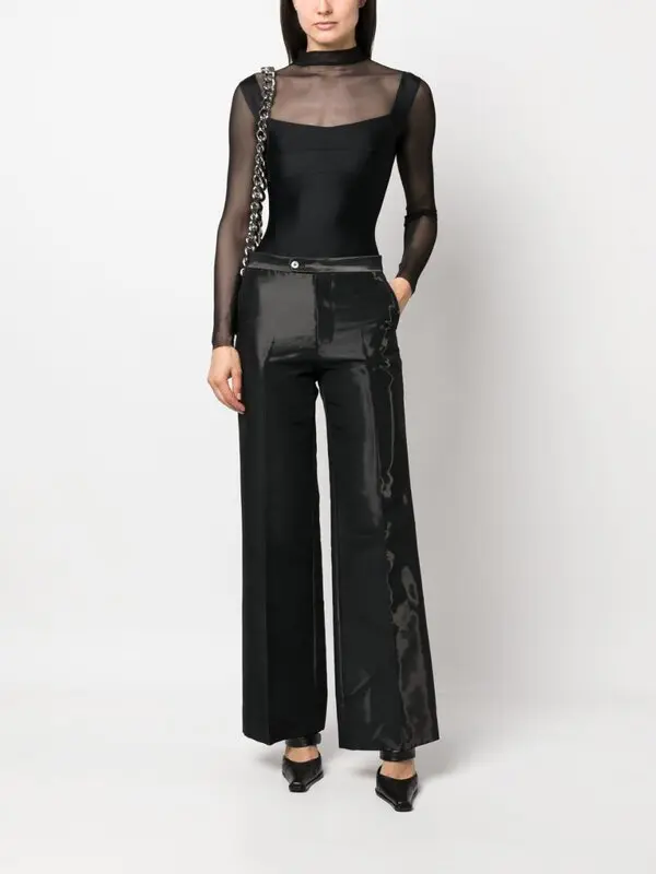 ATU BODY COUTURE Semi-sheer Bodysuit - Black