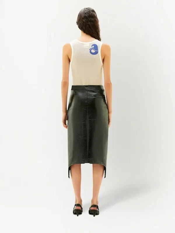 COURREGES High-waisted Vinyl Skirt