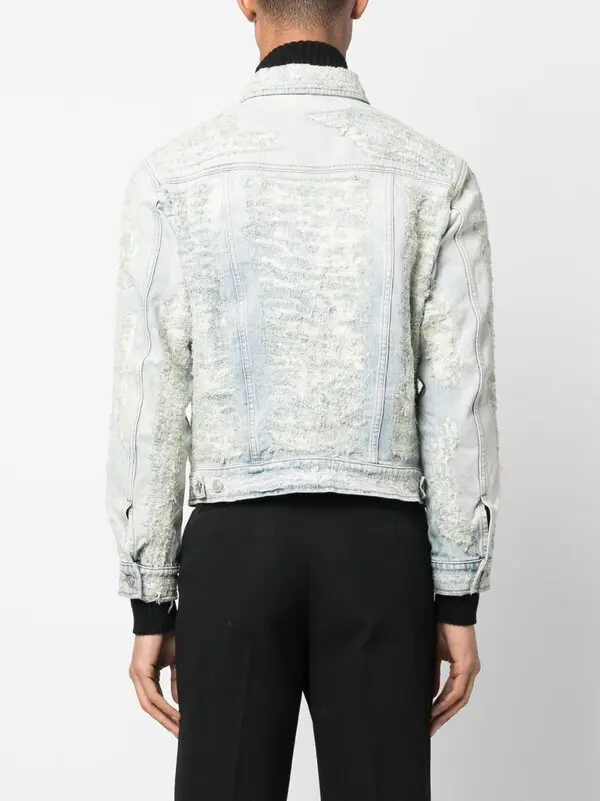 1017 Alyx 9sm Distressed Denim Trucker Jacket
